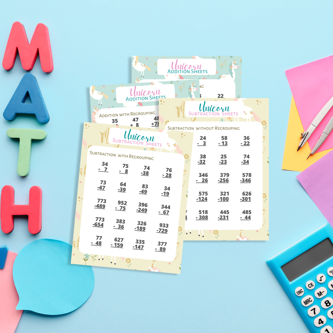 Kids Mathematics Templates Bundle – Printables and More Club