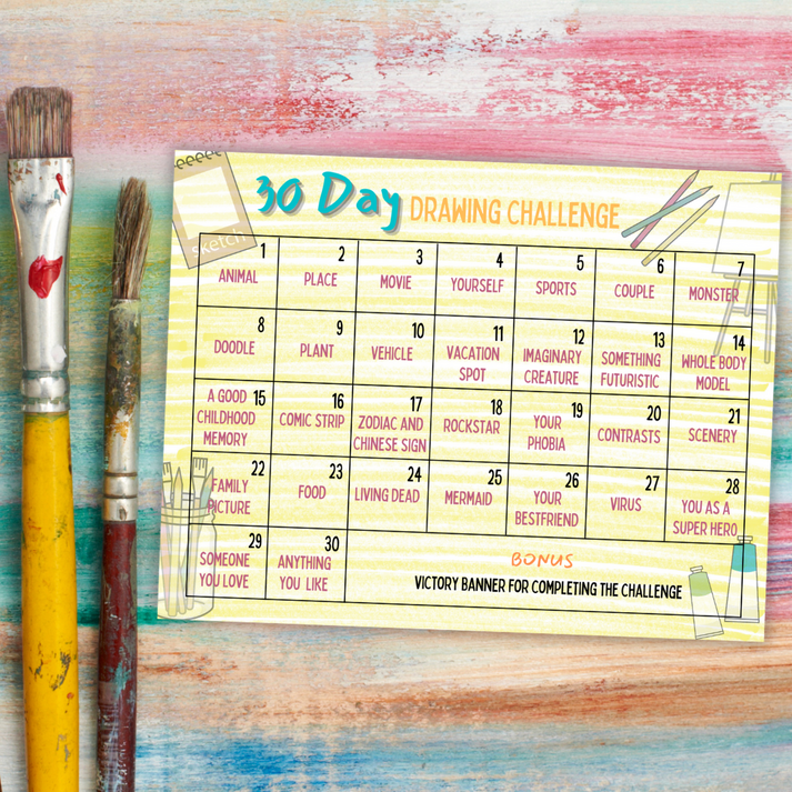 30 Day Drawing Challenge – Printables and More Club